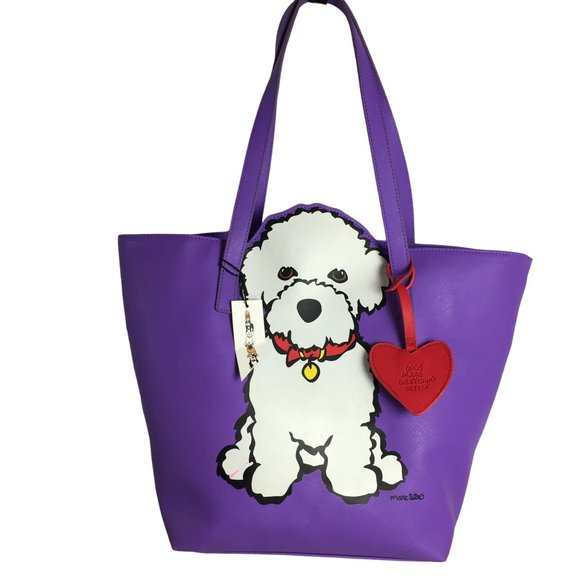 Marc Tetro | Bags | Marc Tetro Bichon Frise Poodle Tote Bag Large ...